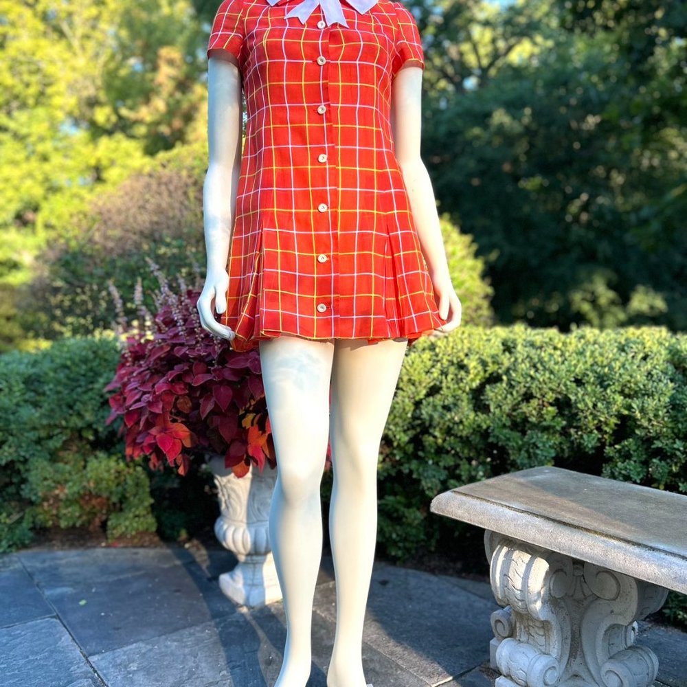 1960s Mod Micro Mini Checkered Dress - Gem